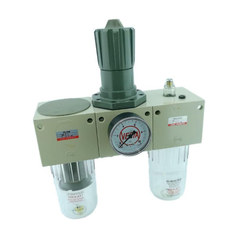 FRL-1" 1" 3 Lü Şartlandırıcı ( Filtre + Regülatör + Yağlayıcı ) - VEMA ...